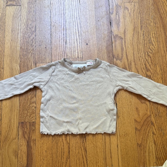 Zara | Shirts & Tops | Zara Kids Tan Long Sleeve Tee | Poshmark